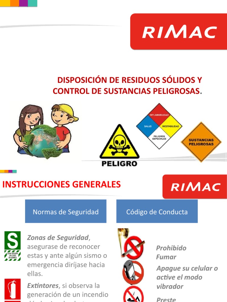 Seguridad en La Manipulacion de Sustancias Químicas Peligrosas - LFR - 20... | PDF | Residuos ...