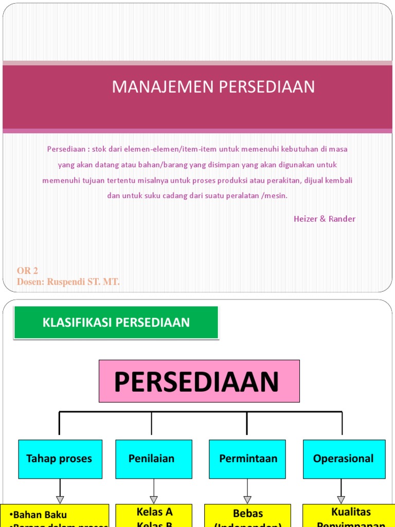 Pertemuan 13 Pengendalian Persediaan (Metode ABC) | PDF