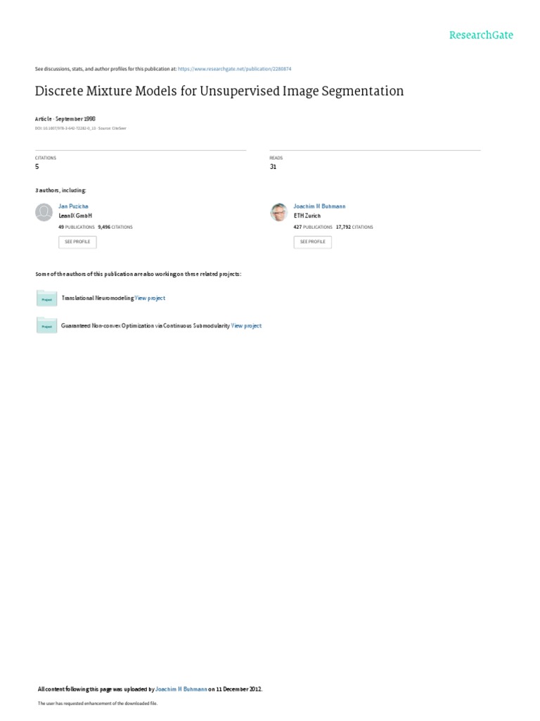 Ian Puzicha & Thomas Hofmann & Buhmann | PDF | Image Segmentation ...