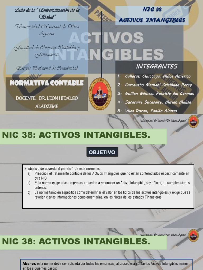 Nic 38 - Trabajo Final | PDF | Activo intangible | Amortización (Negocio)