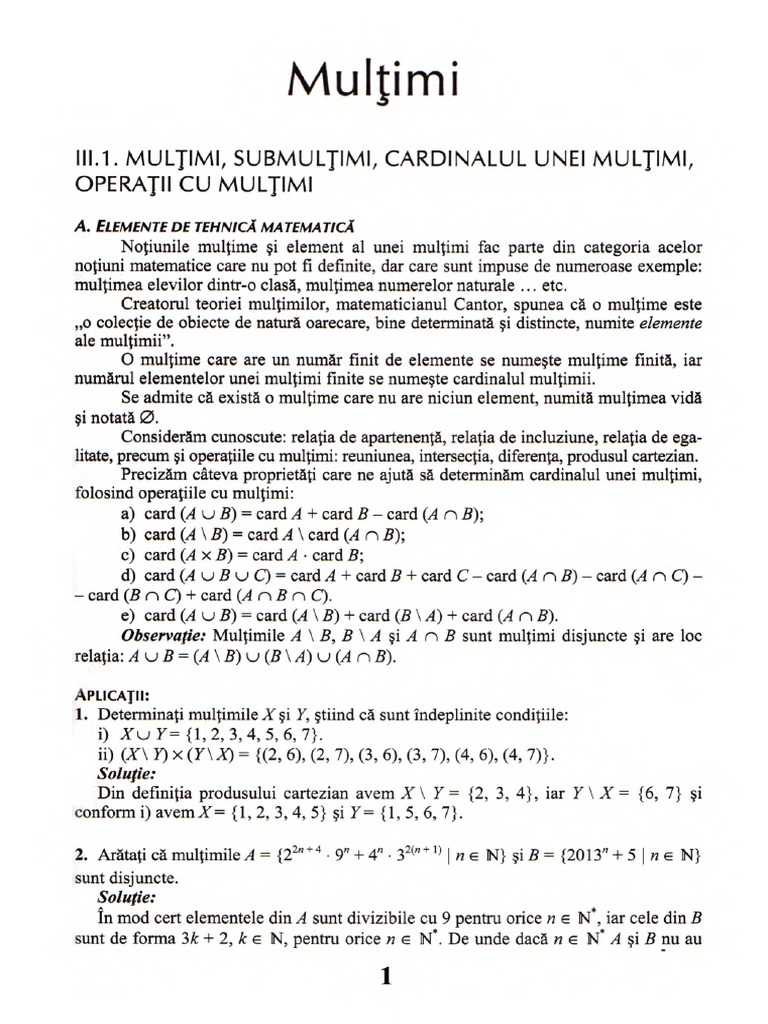 Multimi 1 | PDF