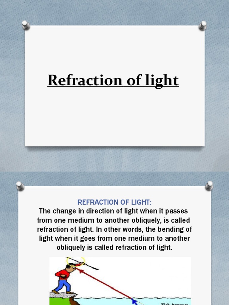Understanding Light Refraction Basics | PDF | Refractive Index | Refraction