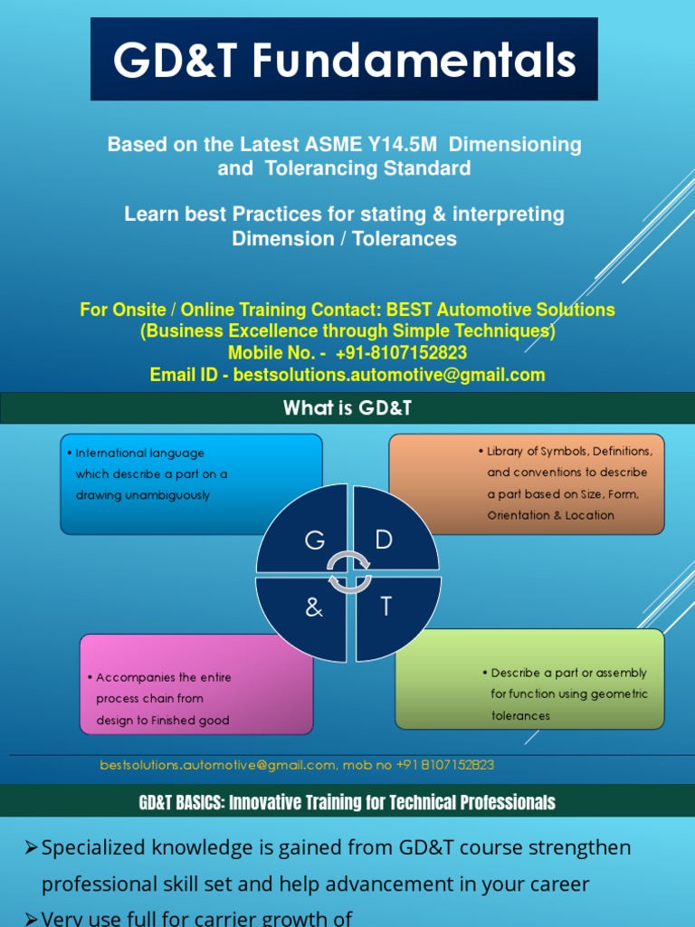 GD&T Fundamentals Training | PDF | Engineering Tolerance | Mechanical ...