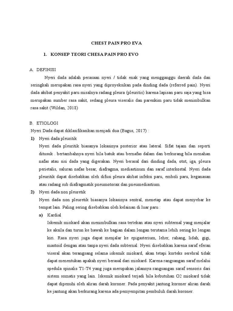 Laporan Pendahuluan Chest Pain 2 | PDF