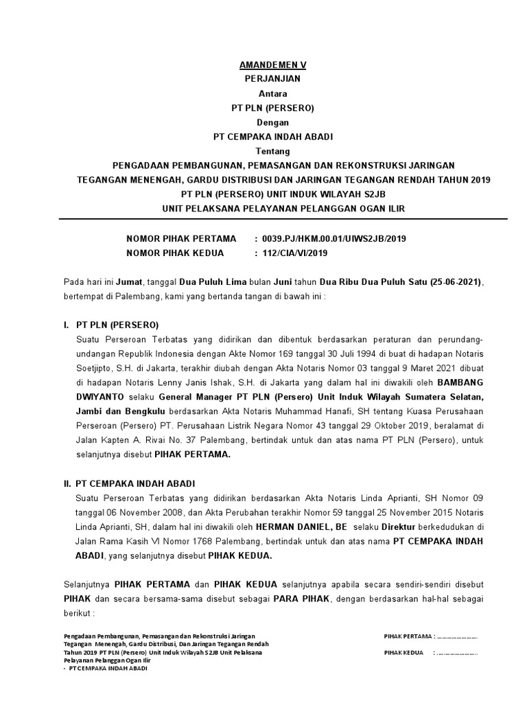 PT Cempaka Indah Abadi - Up3 Oi | PDF