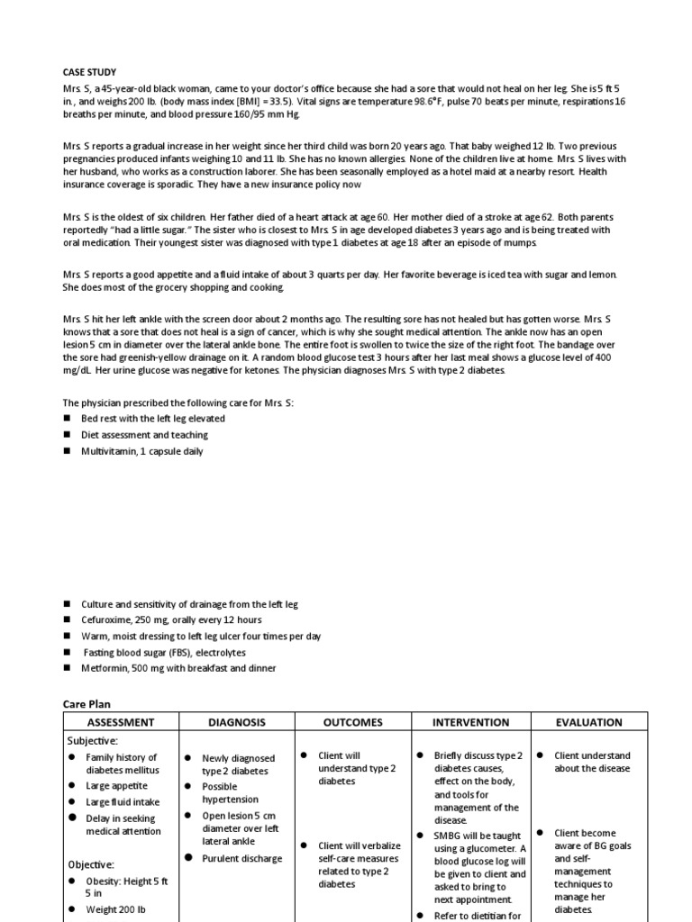 Case Study | PDF | Diabetes | Medicine