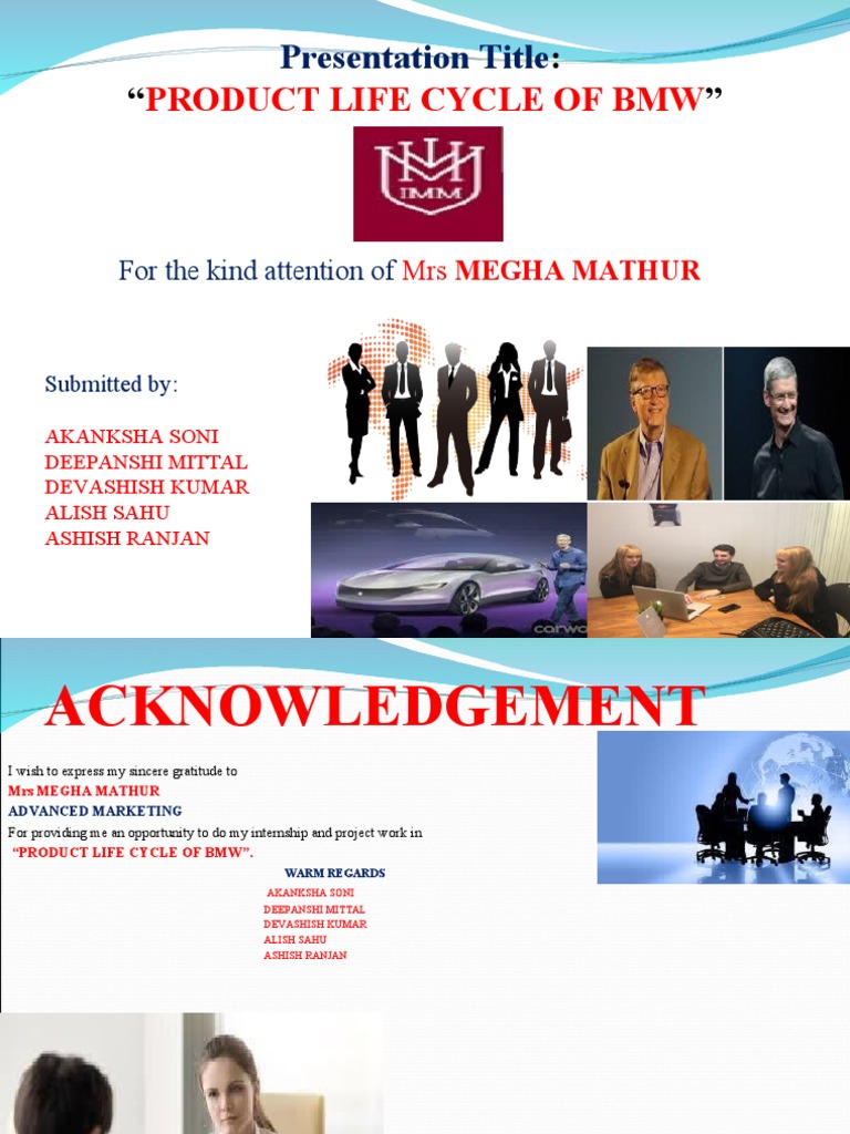 PROJECT PRESENTATION On Product Life Cycle in Advanced Marketing File 3 ...