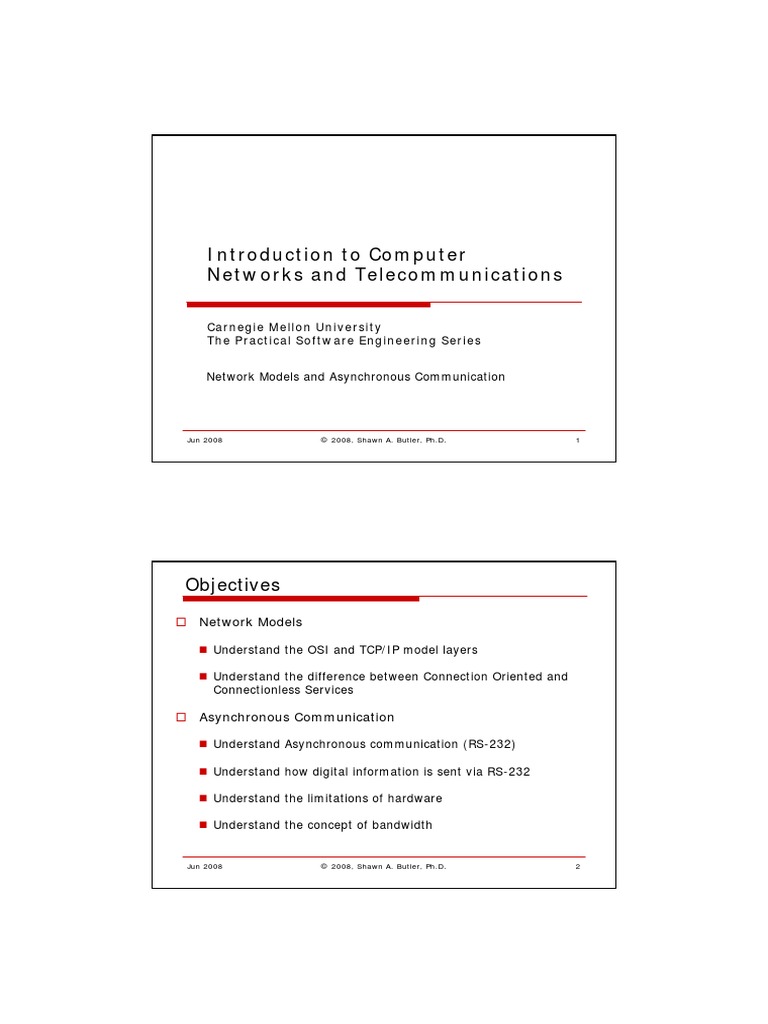 Introduction To Computer Networks and Telecommunications: Objectives ...