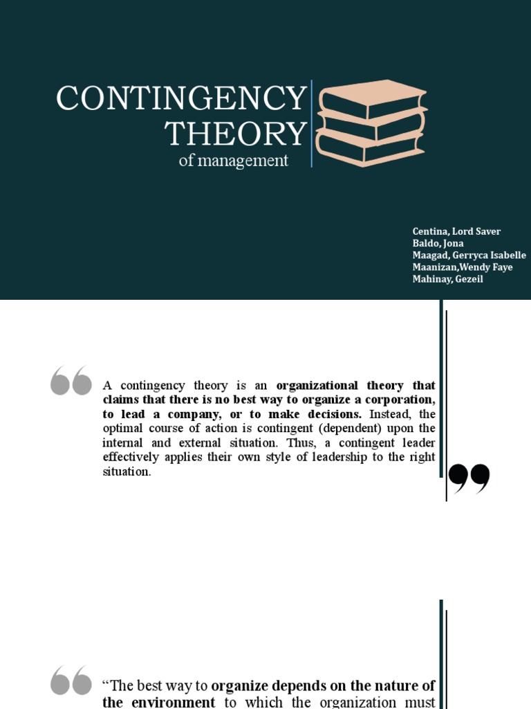 Understanding Contingency Theory in Management | PDF | Leadership ...