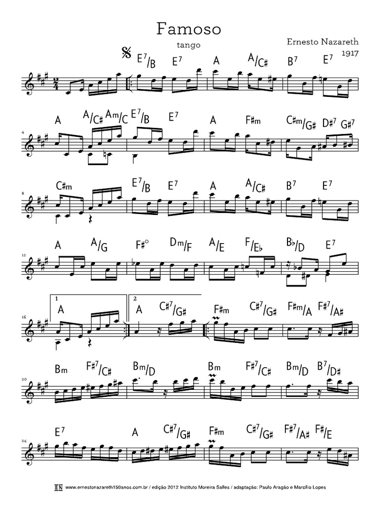 Famoso PDF Ernesto Nazareth | PDF