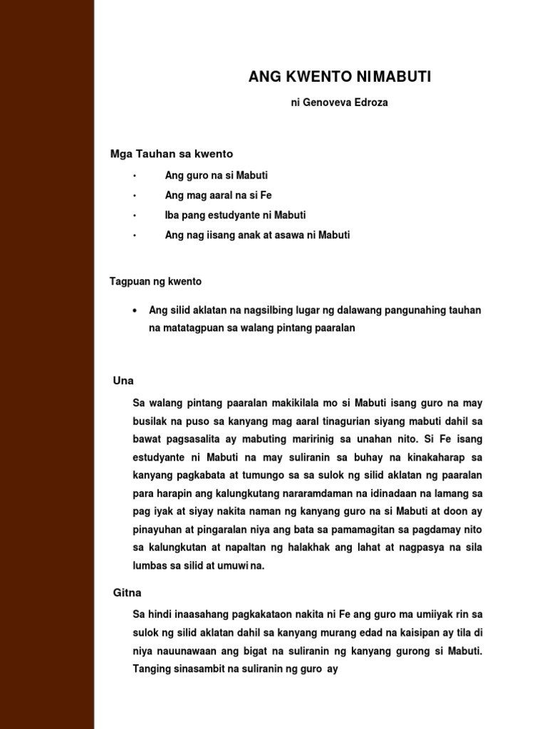 Mga Kwento | PDF