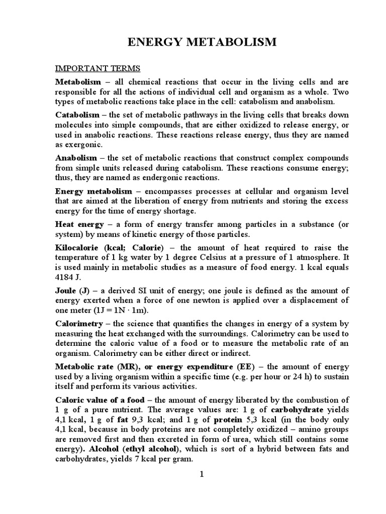 Metabolism 2020 | PDF | Physical Sciences | Chemistry
