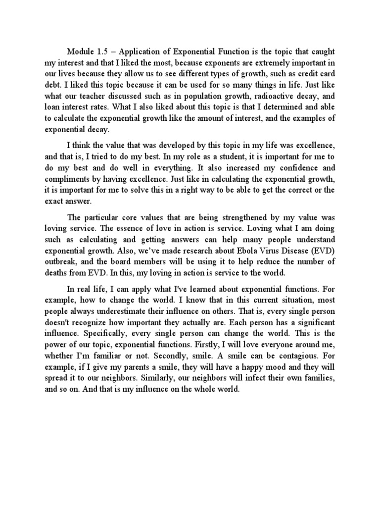 Exponential Functions in Real Life | PDF