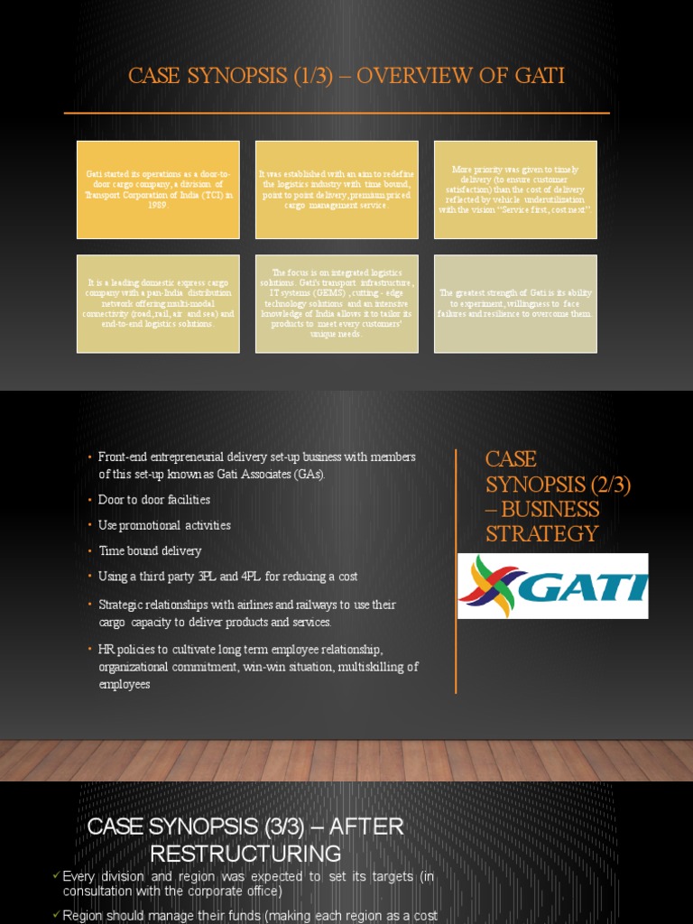 Case Synopsis (1/3) - Overview of Gati | PDF | Customer Relationship ...