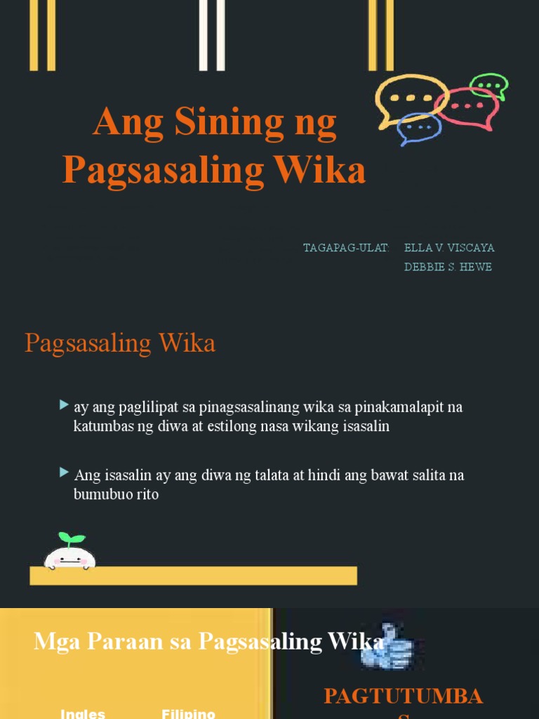 Ang Sining NG Pagsasaling Wika | PDF