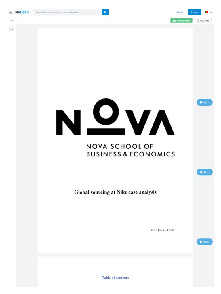 Global Sourcing at Nike 1 | PDF
