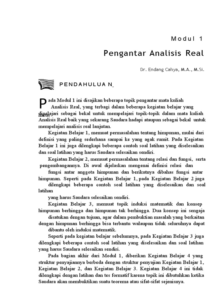 Pengantar Analisis Real | PDF