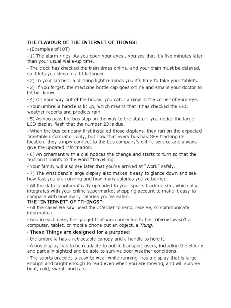 IoT NOTES UNIT 1! | PDF | Internet Of Things | Computer Network