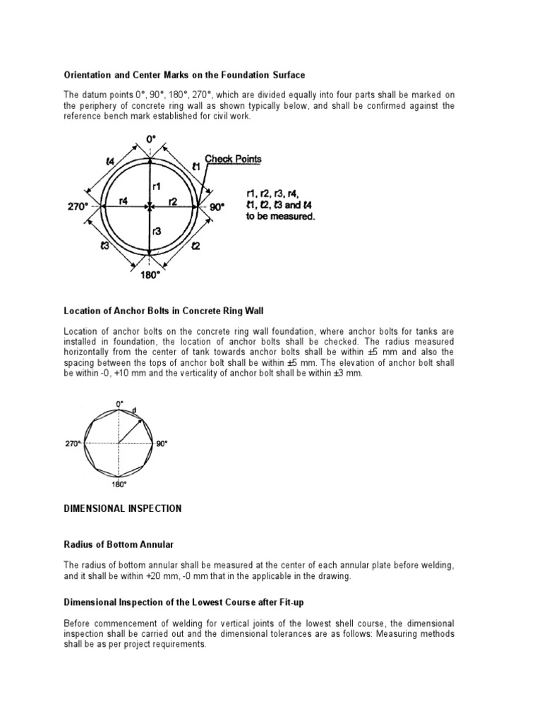 Visual and Dimension Inspection Tolerance Rev | PDF | Welding ...