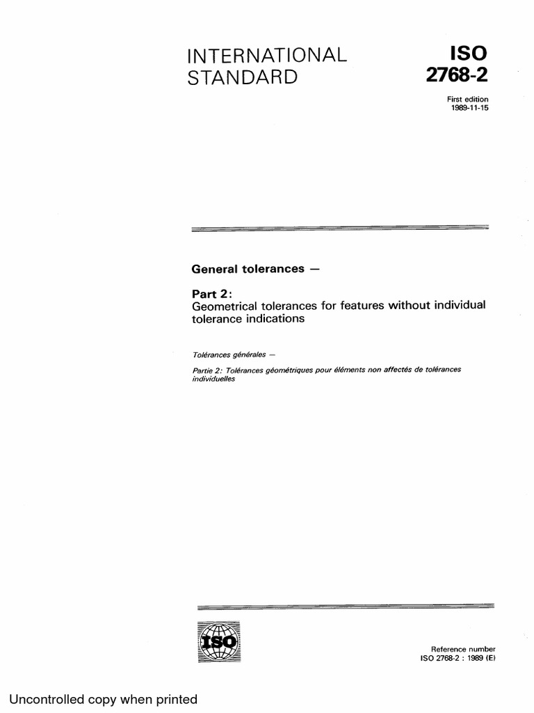 Iso 2768-2 - 1989 | PDF