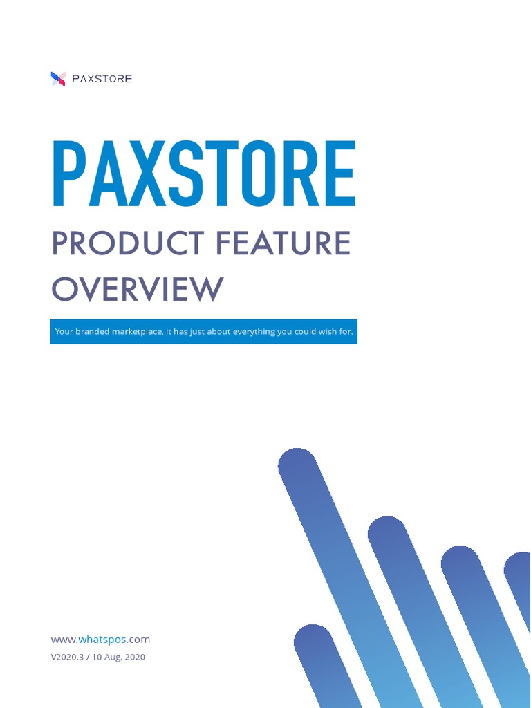 Paxstore Features v10 | PDF | Mobile App | Point Of Sale