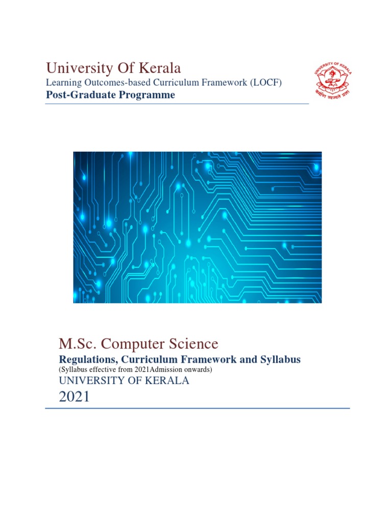 MSC Computer Science Syllabus 2021 Kerala University | PDF | Group ...