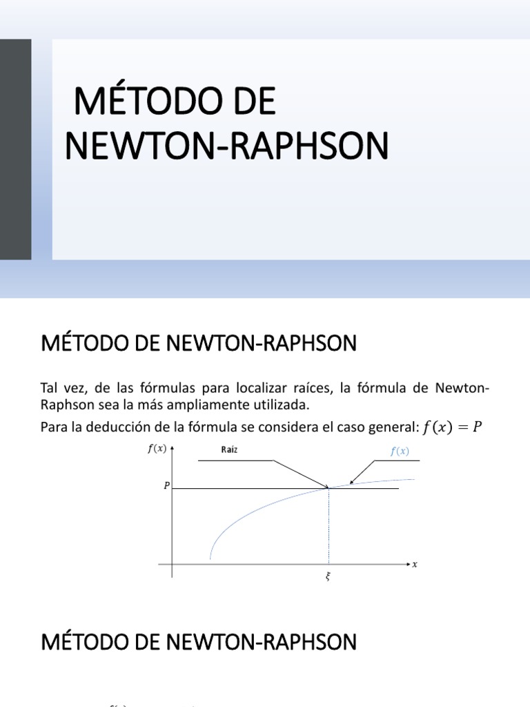 Newton Raphson | PDF | Ecuaciones | Álgebra