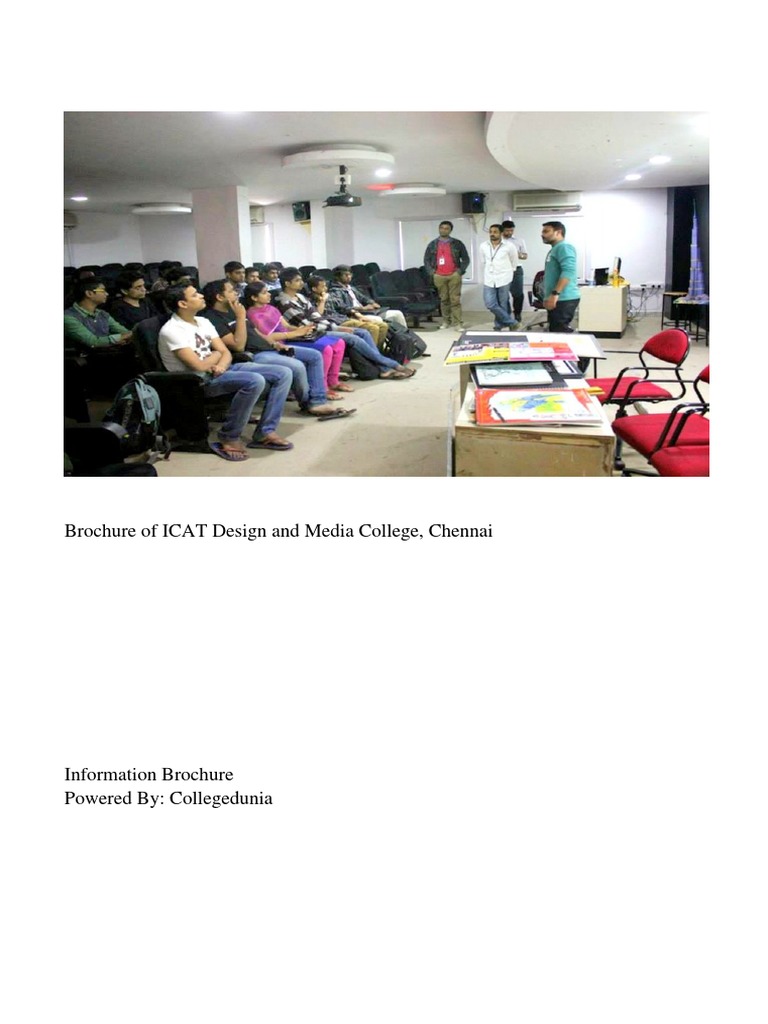 Brochure of ICAT Design and Media College, Chennai | PDF | University ...