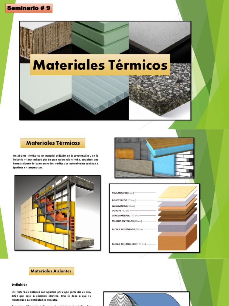 Seminario # 9 Materiales Termicos | PDF | Aislamiento térmico ...