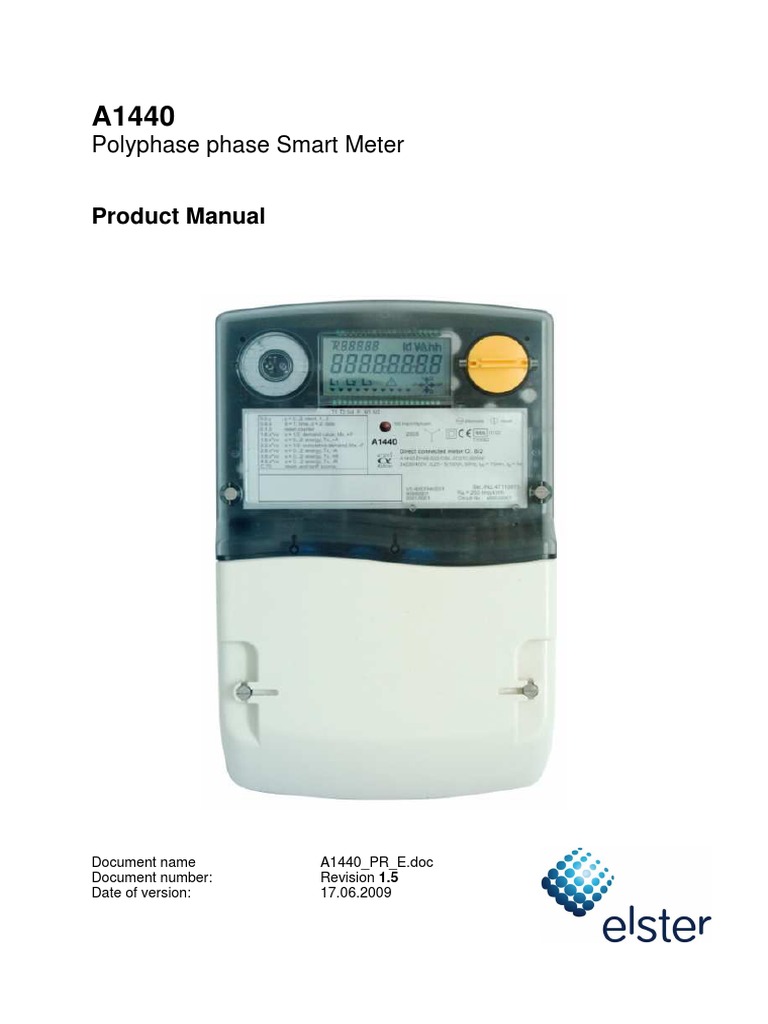Polyphase Phase Smart Meter: Product Manual | PDF | Electrical Wiring ...