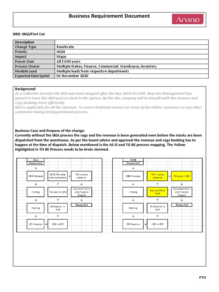 Ibgi BRD V3 - 10.11.2020 | Download Free PDF | Invoice | Warehouse