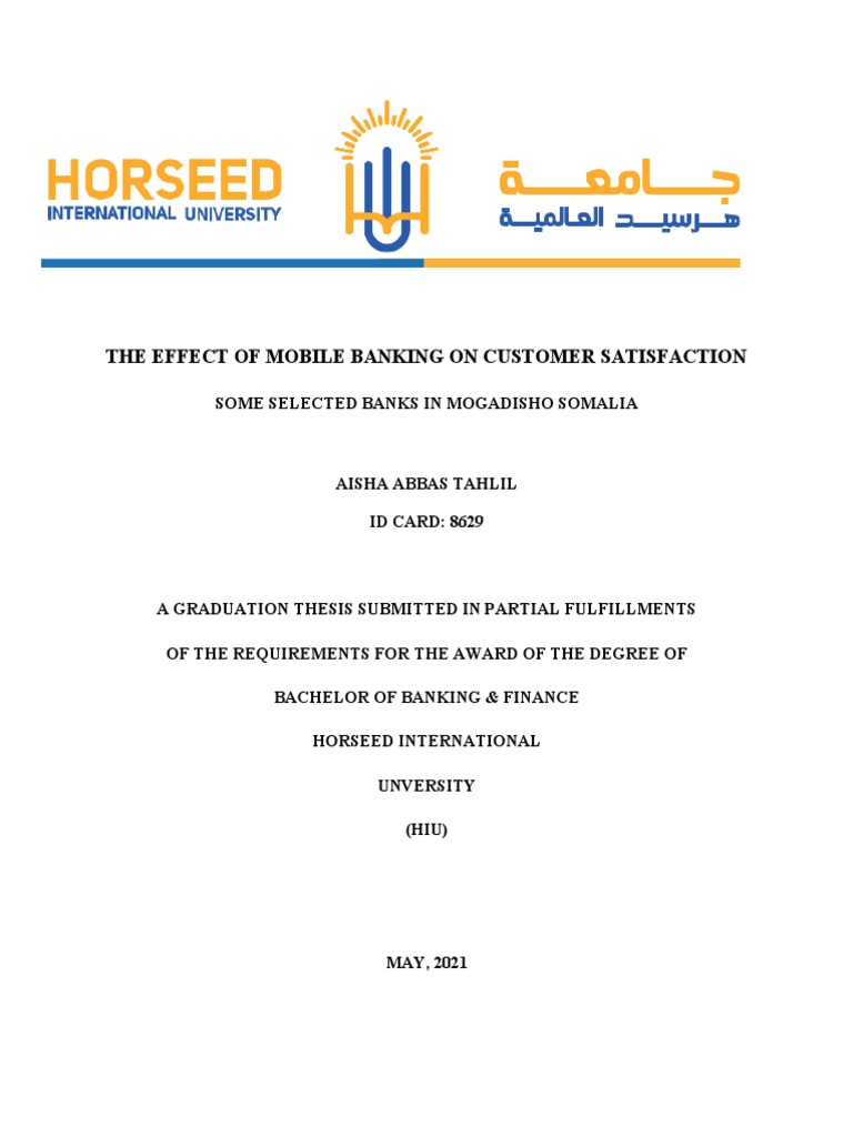 Complete Thesis - Aisha Abbas Tahlil - May 2021 | PDF | Banks | Debit Card
