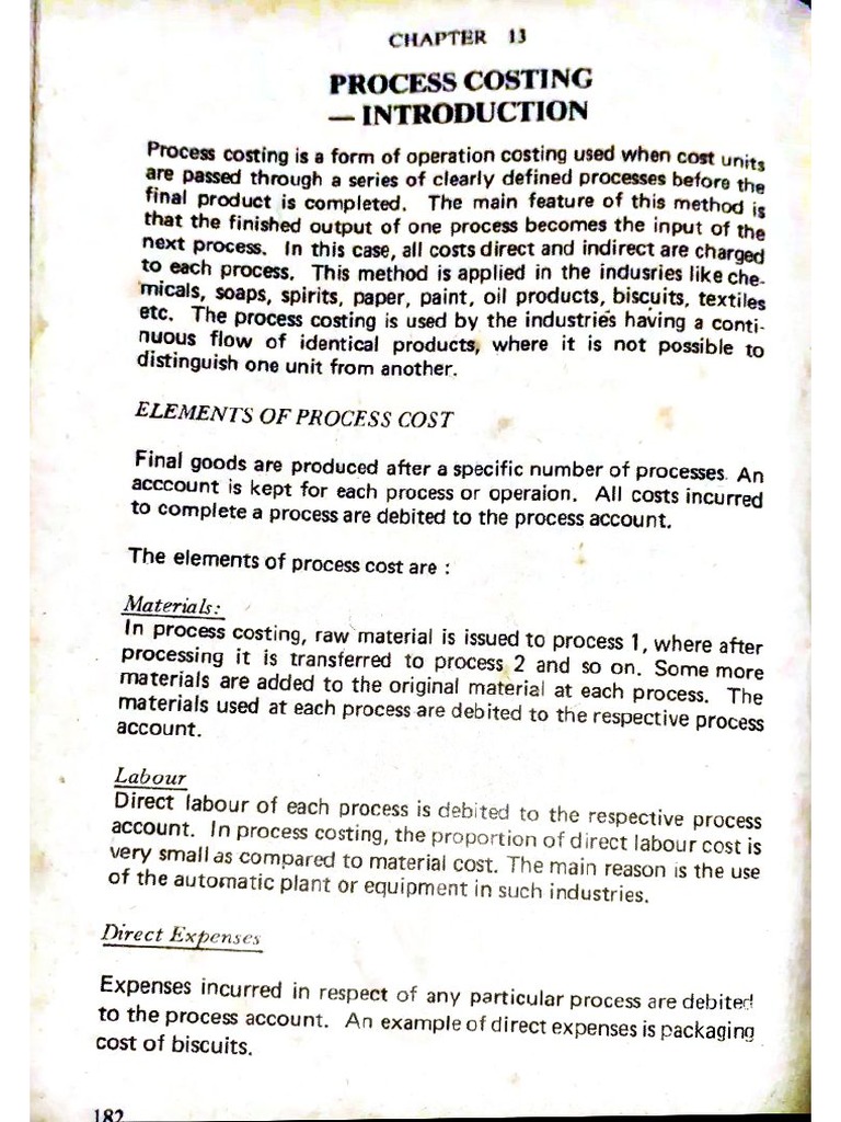Process Costing | PDF