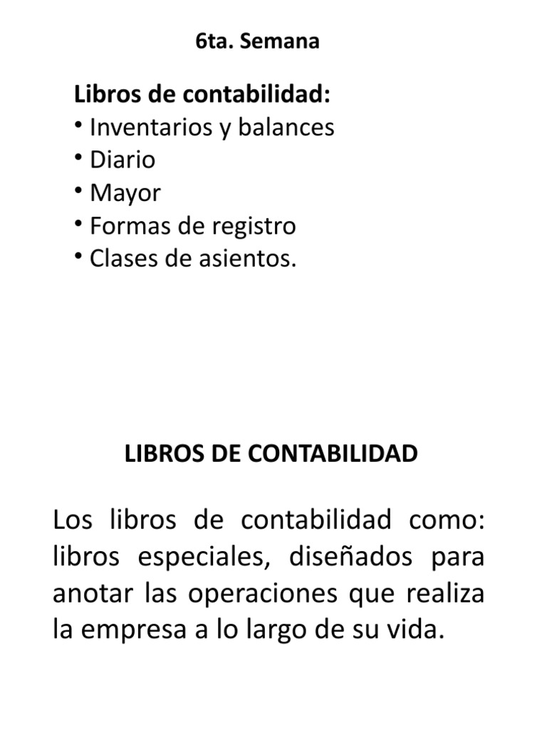6ta Libros de Contabilidad | PDF | Contabilidad | Hoja de balance