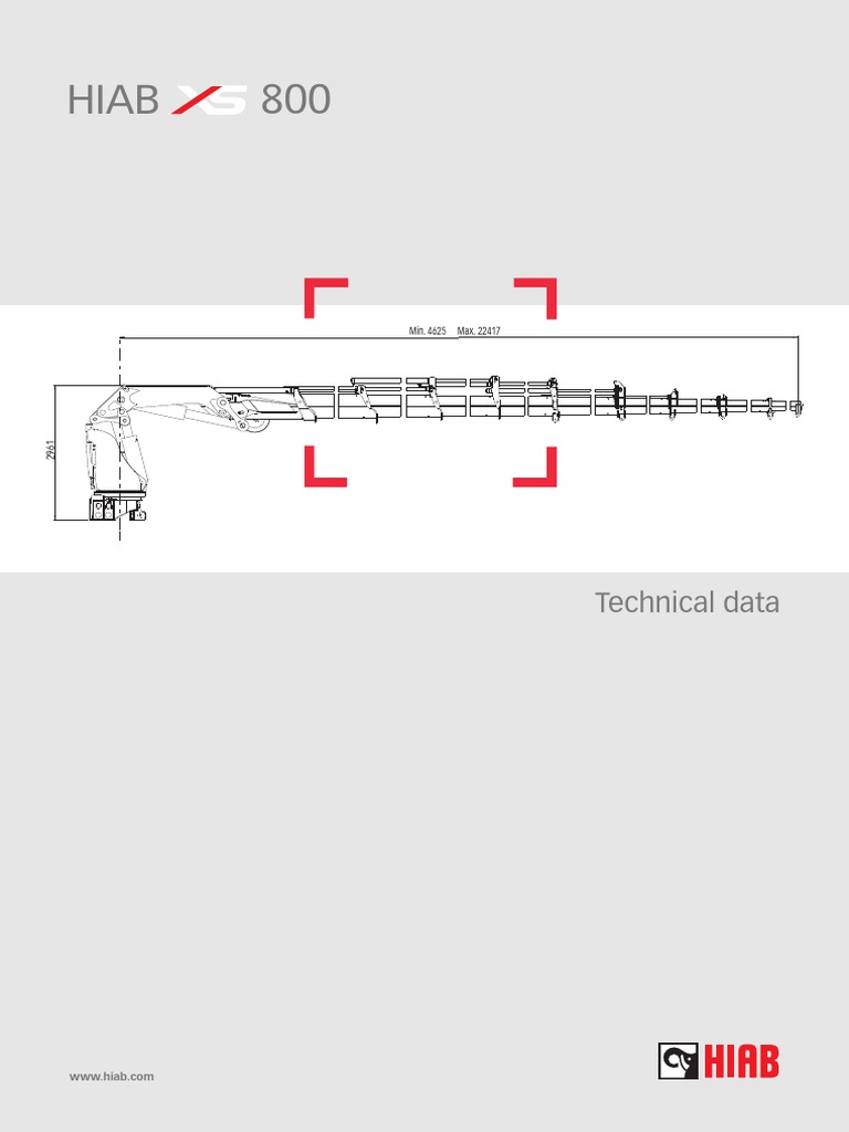 Hiab 800: Technical Data | PDF | Crane (Machine) | Manufactured Goods