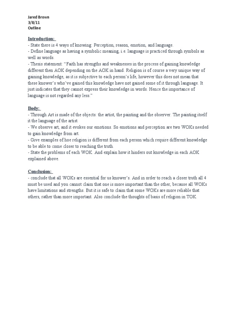 Introduction Tok | PDF | Self-Improvement | Science & Mathematics