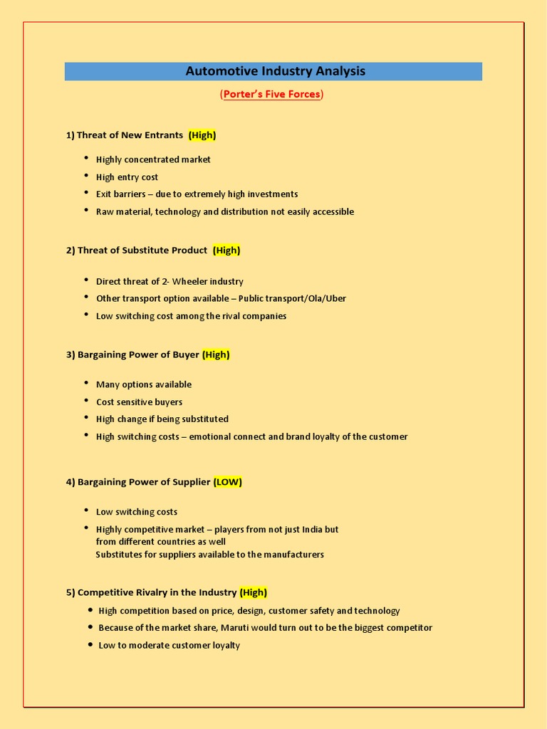 Automotive Industry Analysis | PDF | Business