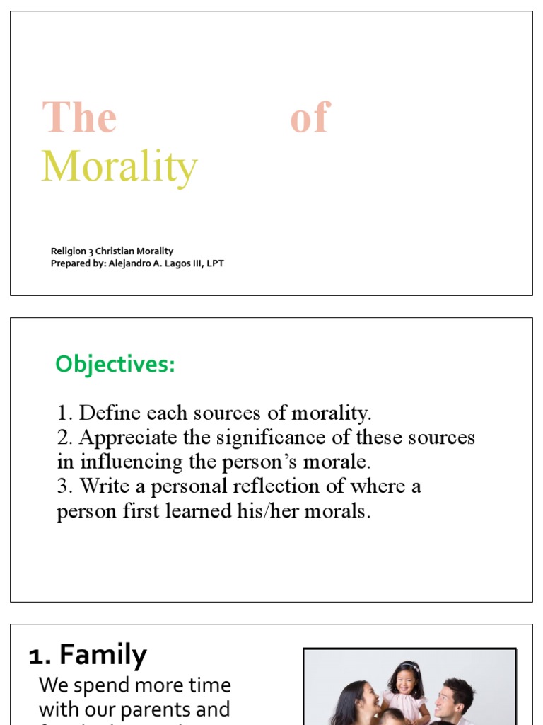 Key Sources of Morality Explained | PDF | Lifestyle