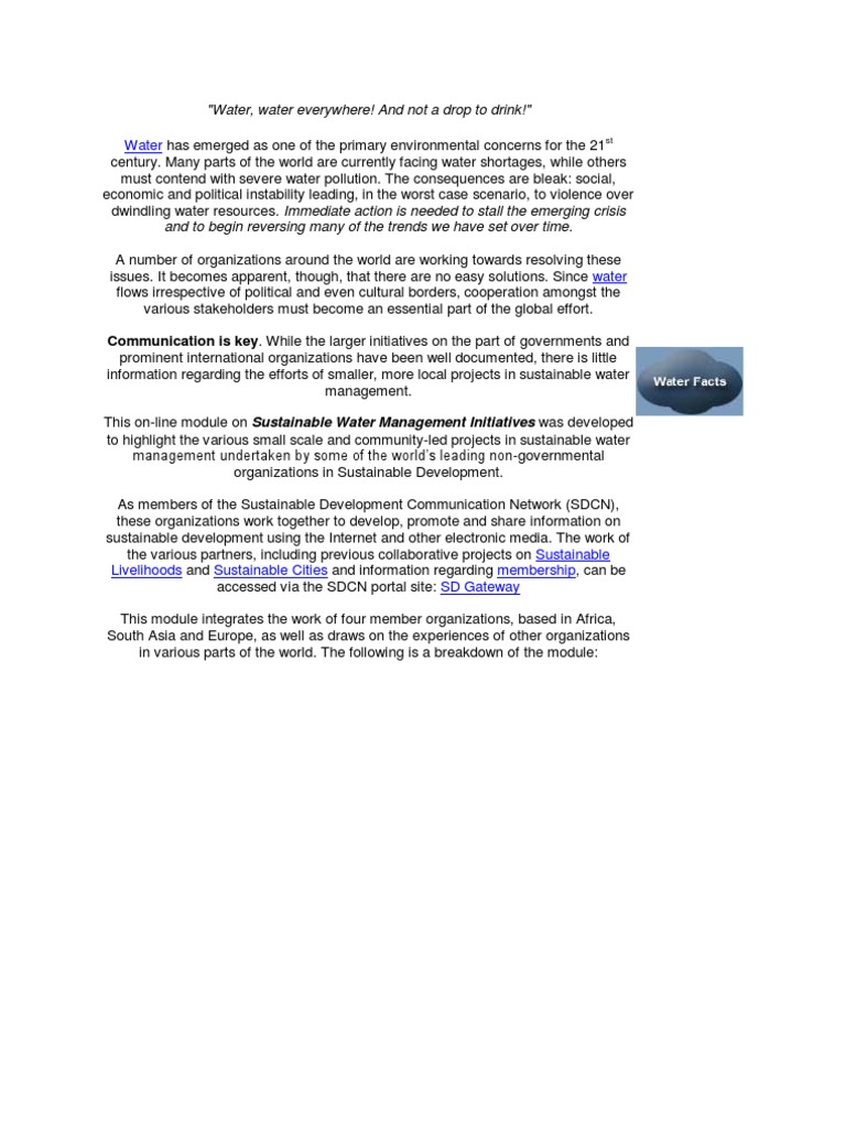 Water: "Water, Water Everywhere! and Not A Drop To Drink!" | Download ...