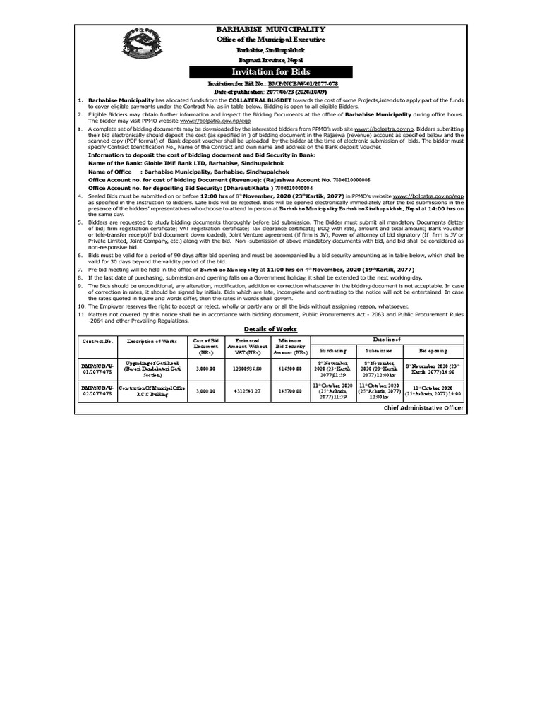 Barhabise Municipality 6x27-Min | PDF | Government | Economies