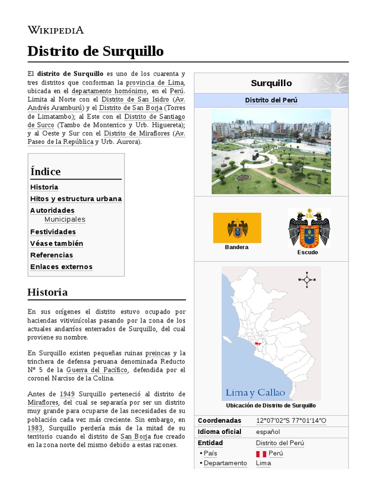 Distrito de Surquillo | PDF