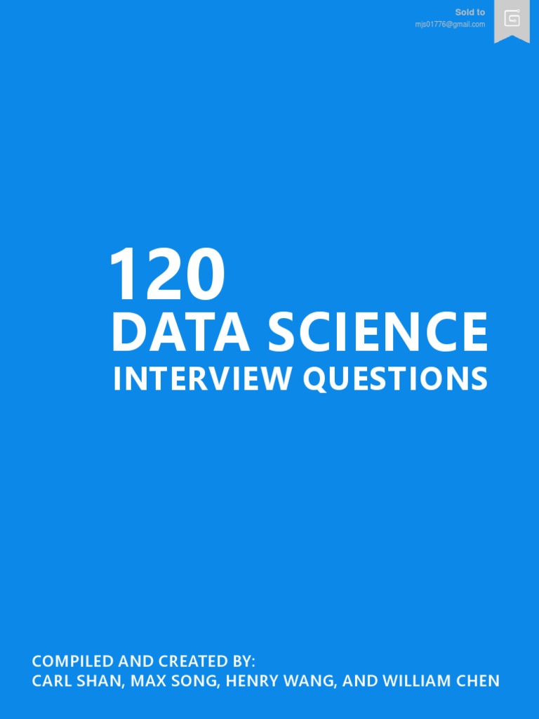 120 Data Science Interview Questions | Download Free PDF | Dependent ...