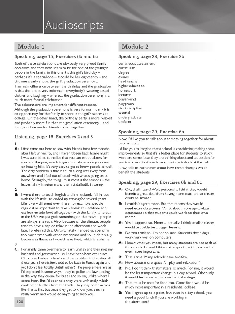 Audioscript - Class Audio | PDF | Self-Improvement