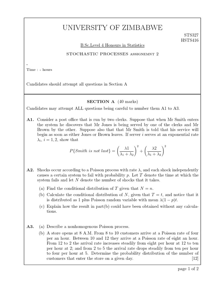 University of Zimbabwe: Time: - Hours | PDF | Scientific Theories ...
