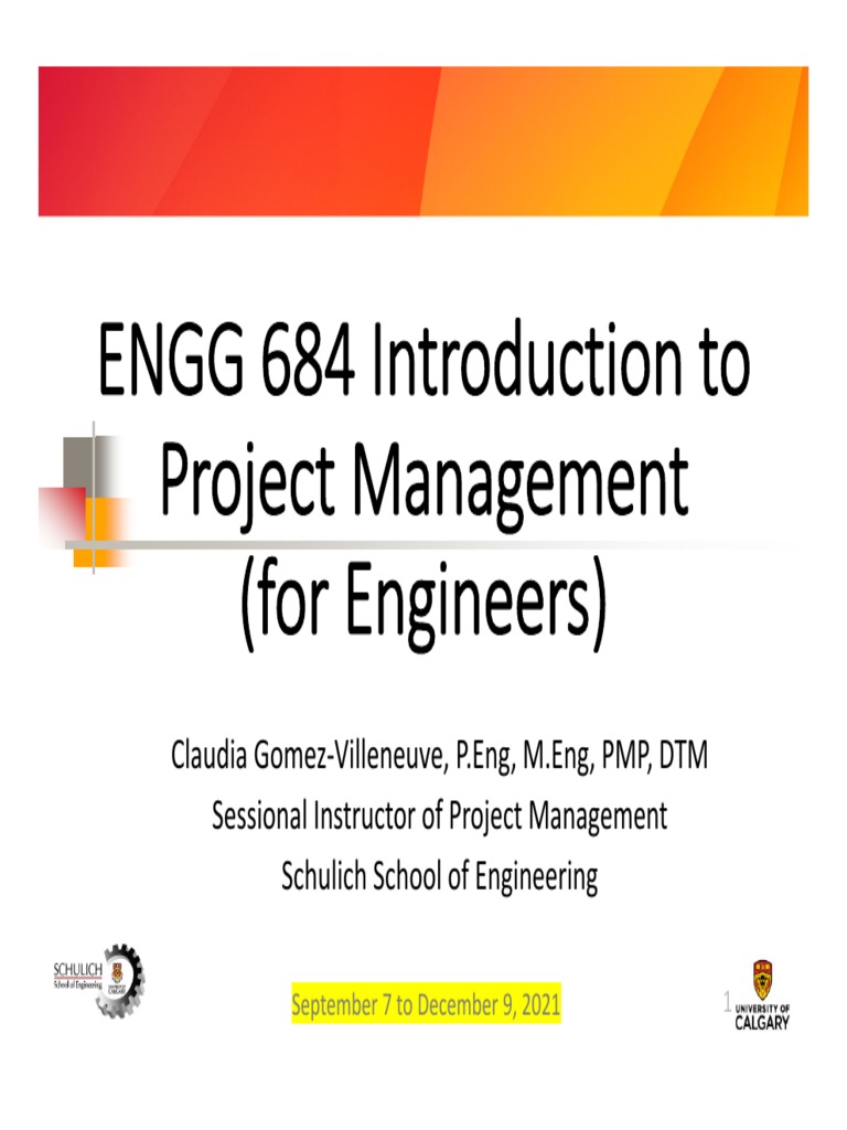 Project Management for Engineers: An Introduction to the Fundamentals ...