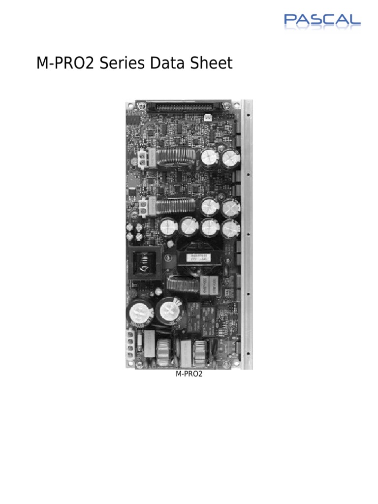M-PRO2 Datasheet | PDF | Amplifier | Power Supply