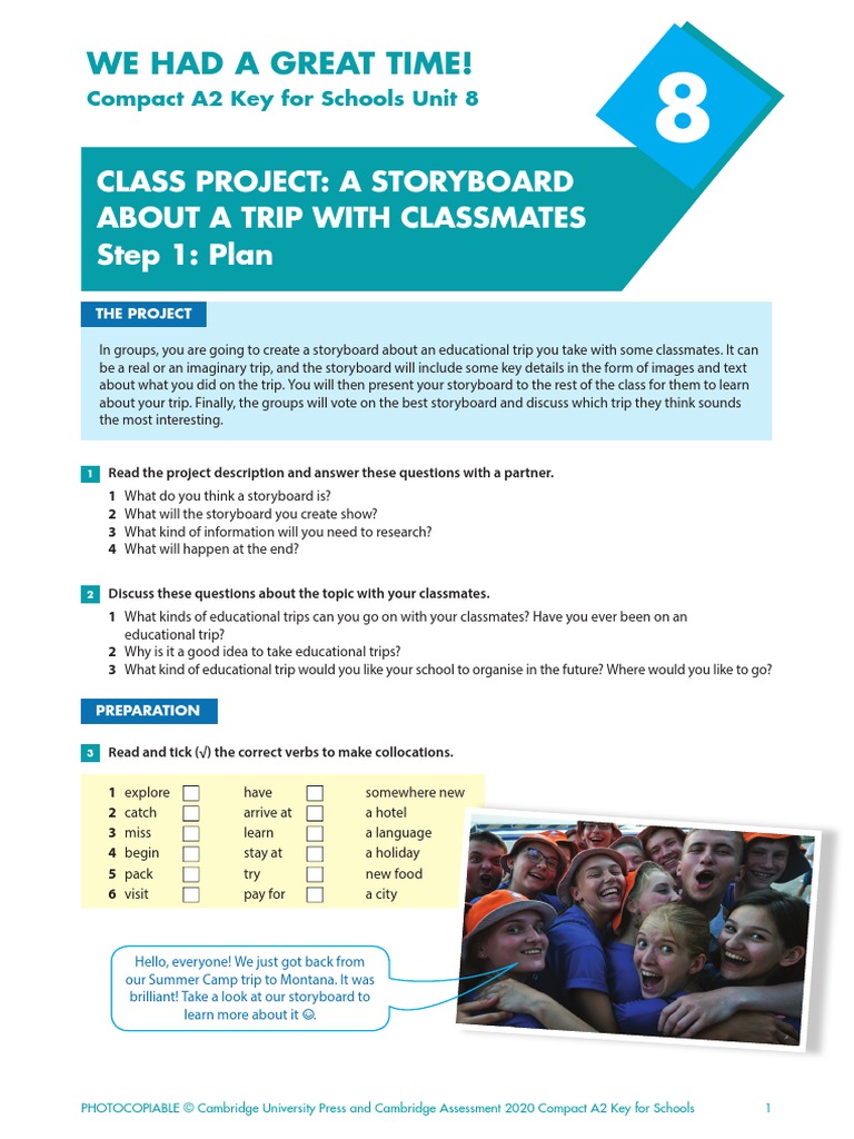 Compact Project 08 A2 Key For Schools | PDF | Information | Question