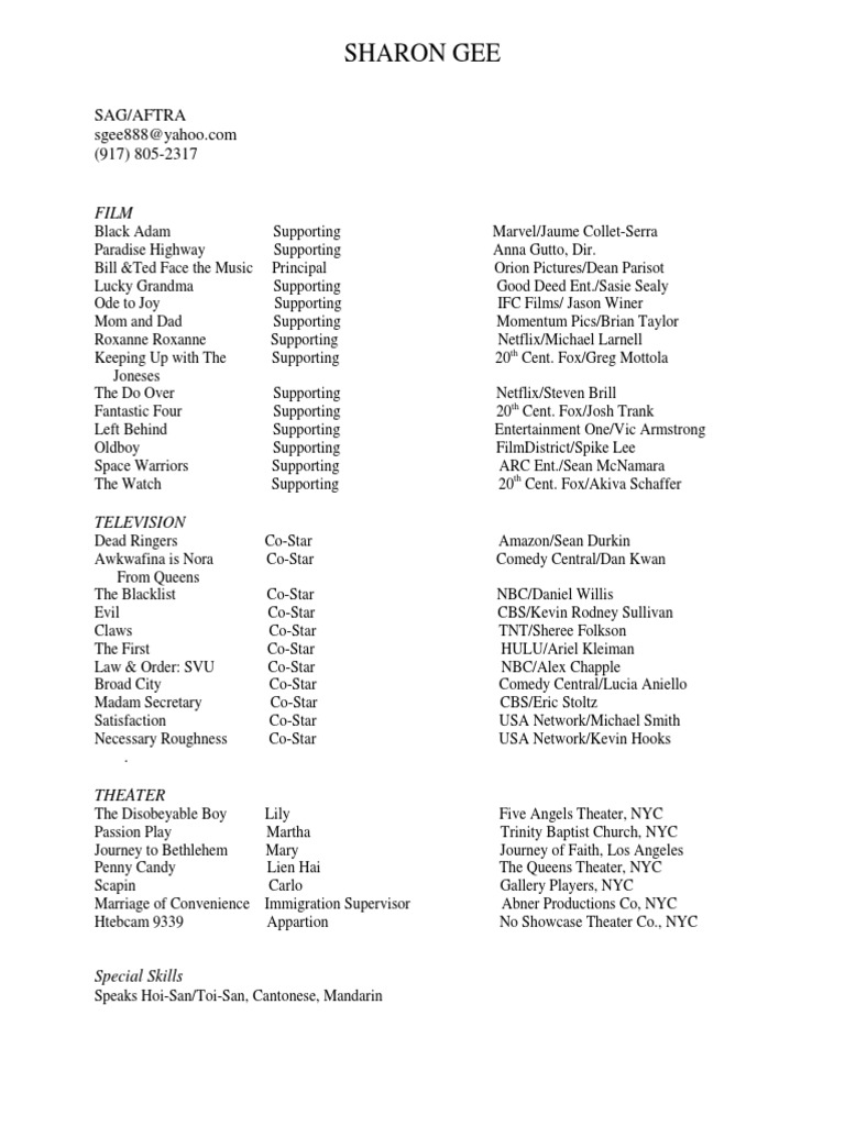 Sharon Gee Resume9 | PDF