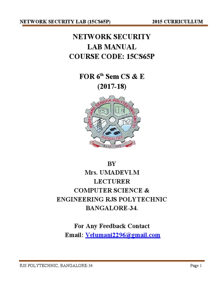 Network Security Lab Manual | PDF | Port (Computer Networking) | Computer Network