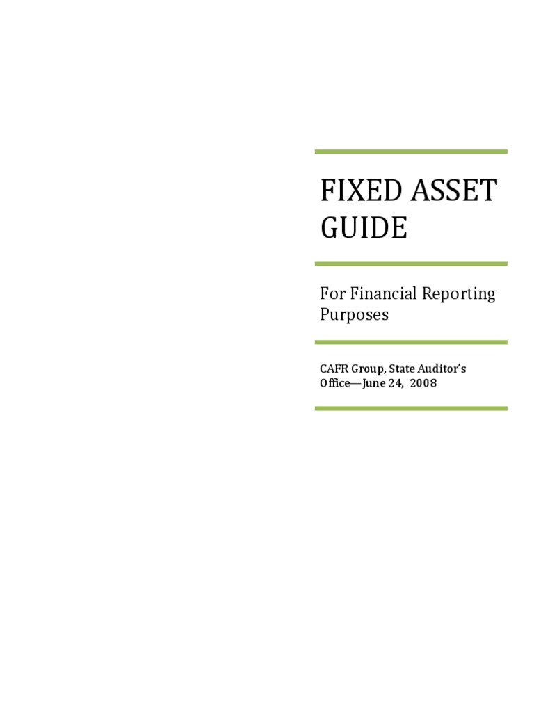 Fixed Asset Guide For Financial Reporting | PDF | Lease | Depreciation